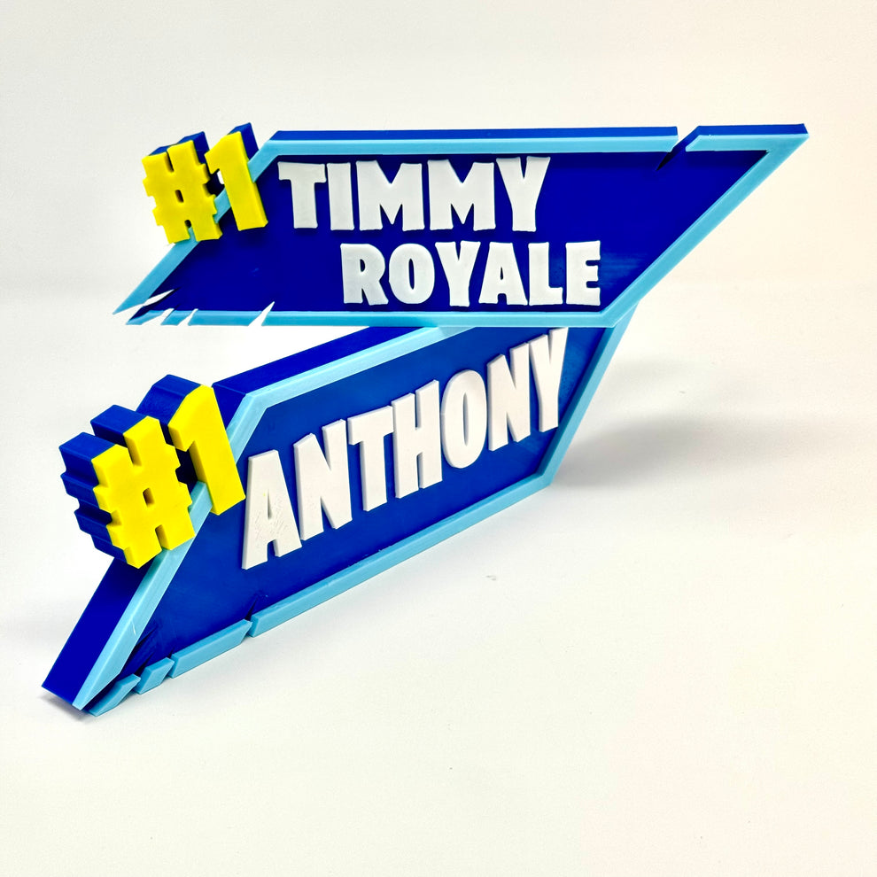 Fortnite-Inspired Personalized Custom 3D-Printed Name Sign – CAL ...