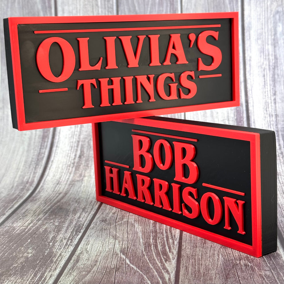 Stranger Things-Inspired Personalized Custom 3D-Printed Name Sign – CAL ...